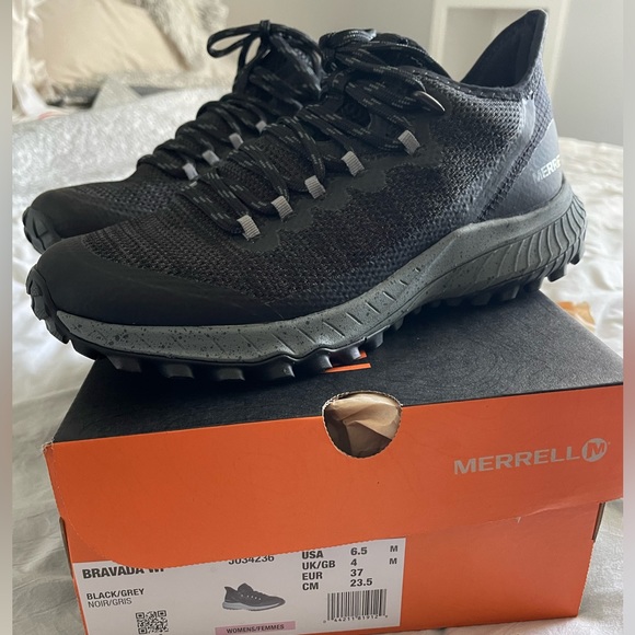Merrell | Shoes | Nib Waterproof Merrell Bravada Womens Hiking Shoes 65 ...